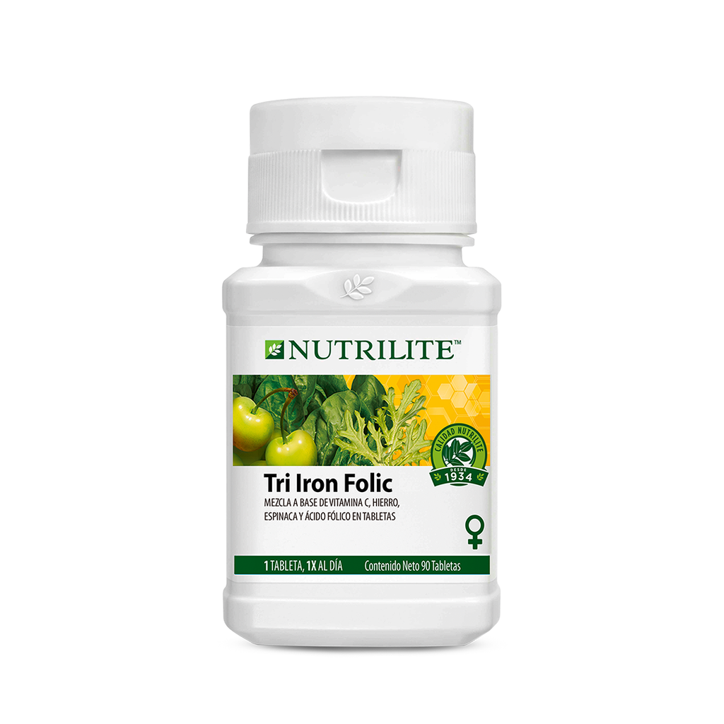 Tri Iron Folic Mezcla a Base de Vitamina C, Hierro, Espinaca y Ácido ...